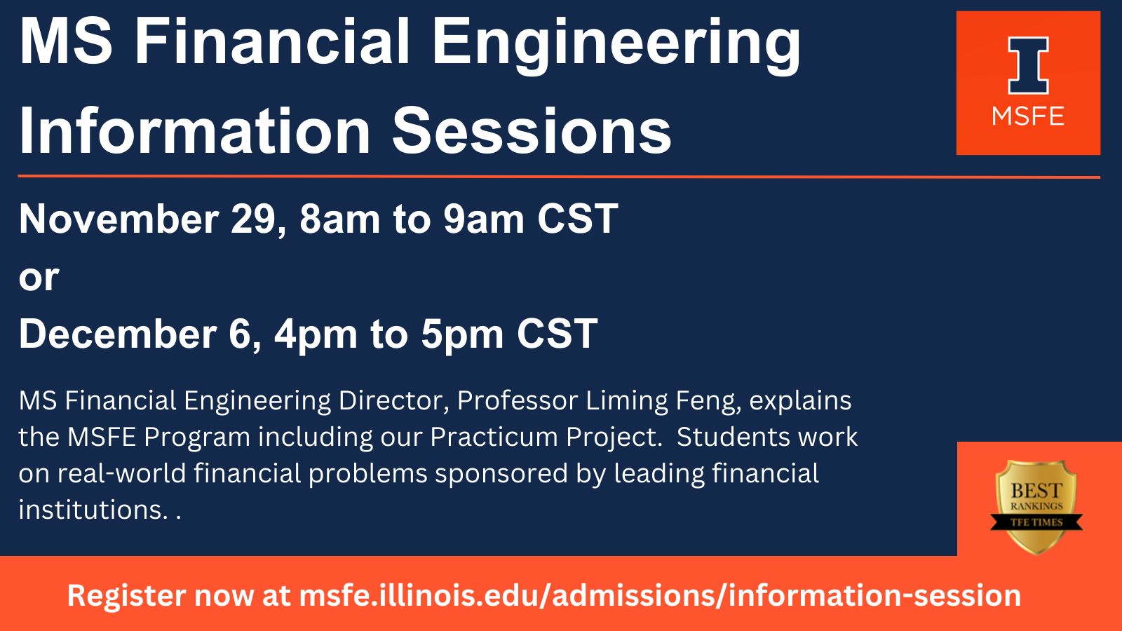 Information Session | Master of Science in Financial Engineering | UIUC